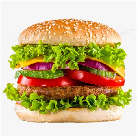 美味的牛肉汉堡PNG图片素材下载 牛肉PNG 熊猫办公