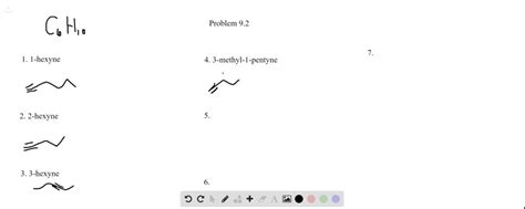 There Are Seven Isomeric Alkynes With The Formula C6 H10 Draw And Name Them Figure Cant Copy