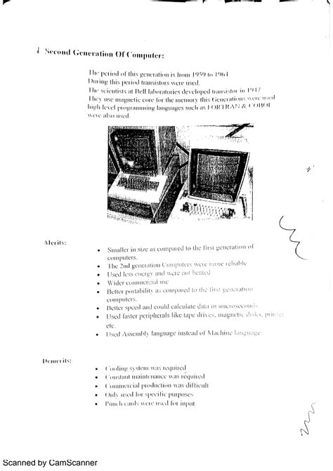 Solution Computer Science Generations Of Computer Full Detail Notes
