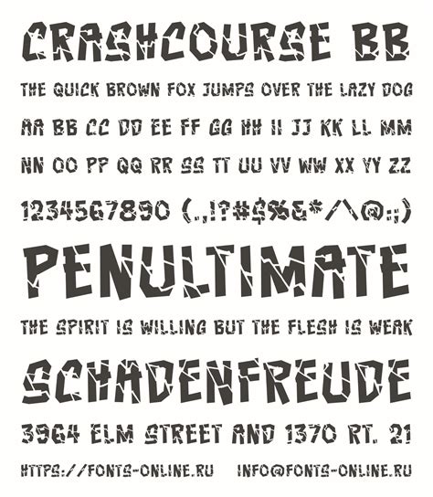Crashcourse Bb Font