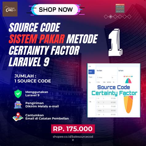 Jual Source Code Sistem Pakar Metode Certainty Factor Berbasis Web Php