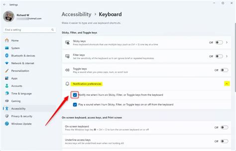 How To Enable Notifications For Sticky Filter Or Toggle Keys In Windows 11 Geek Rewind