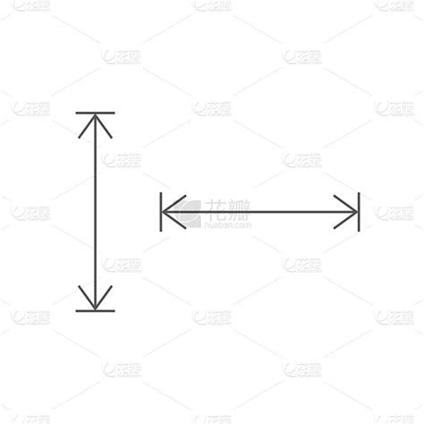 高度和宽度图标，区域或大小，尺寸图标 花瓣网