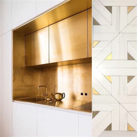 White And Gold Kitchen Backsplash Tile At Mackenzie Gaskins Blog