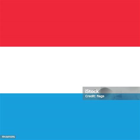 룩셈부르크 국기 플래그 아이콘입니다 표준 색상 사각형 깃발입니다 사각형 아이콘입니다 컴퓨터 일러스트레이션 디지털 일러스트레이션 벡터 일러스트 레이 션입니다 3차원 인쇄에