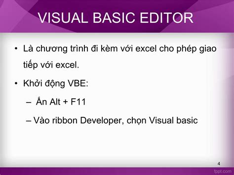 Bài Giảng Tin Học Văn Phòng Bài 13 Lập Trình Vba Trong Excel