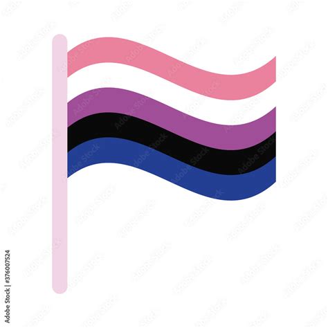 Genderfluid Pride Flag Of Sexual Orientation Multy Style Icon Stock Vector Adobe Stock
