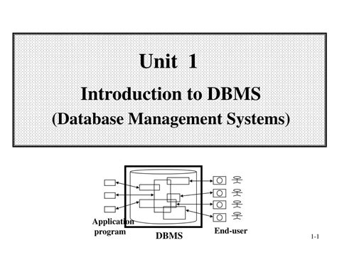 Ppt Unit 1 Introduction To Dbms Database Management Systems