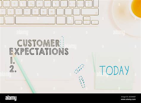 Writing Displaying Text Customer Expectations Internet Concept