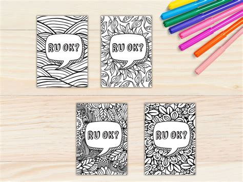 R U Ok Day Printable Colouring Sheets Ru Ok Day Teachers School Resource Activity R U Ok