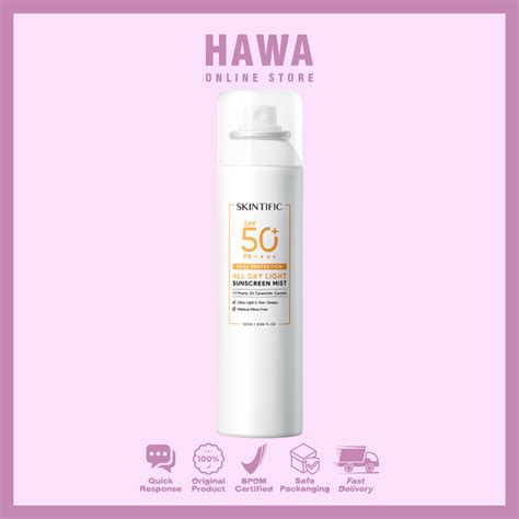 Jual Skintific All Day Light Sunscreen Mist Spf50 Pa Sunscreen