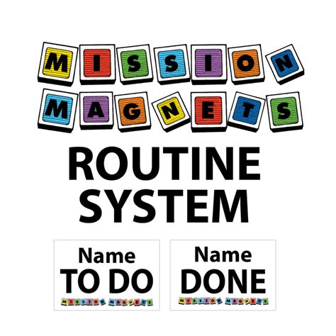 Shop Mission Magnets Visual Routine System