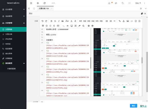 基于laravel及layui开发的后台管理系统 Laravel Wjfcms 臭大佬