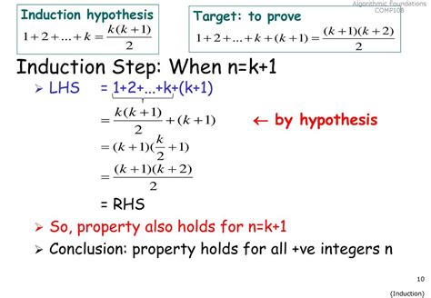 comp108 algorithmic foundations mathematical induction ppt download
