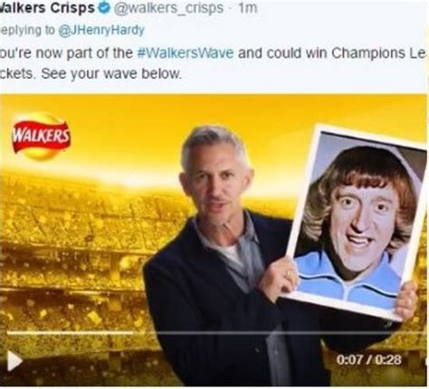 Walkers Crisps Twitter Campaign Sees Gary Lineker Inadvertently Holding