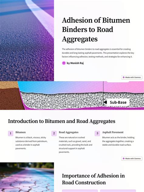 Bitumen Aggregate Adhesion Guide Pdf Adhesion Road Surface