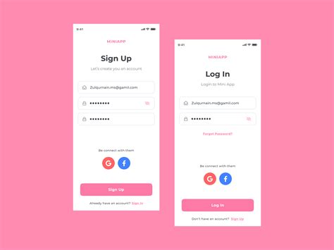 Login Signup Mobile App Ux Ui Design By Zulqurnain On Dribbble