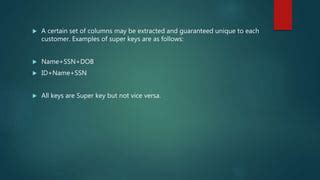Types Of Keys In Dbms PPTX Databases Computer Software And Applications