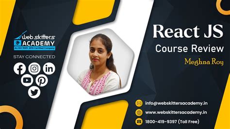React Js Course Review Meghna Roy Webskitters Academy Youtube