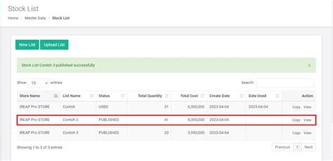 import upload goods receipt document upload stock using stock list csv excel file in ireap