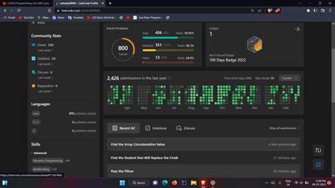 Rahul Sati On Linkedin Completed 800 Questions On Leetcode