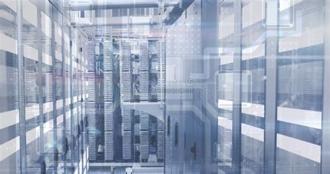 Digital Animation Of Microprocessor Connections Against Empty Server