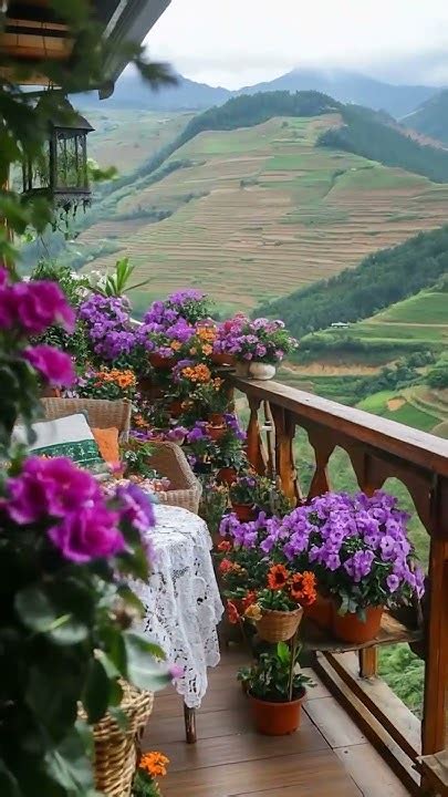 조용한 마을의 꽃 발코니 이런 곳 어때요 🌼 Nature 아름다운풍경 Youtube