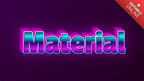 Material Text Effect Generator