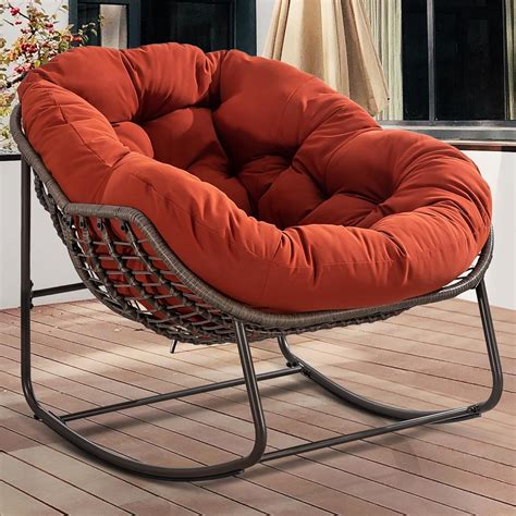 Homefun Outdoor Patio Rocking Chairs Oversized Papasan