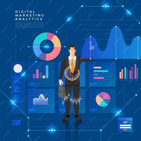 Premium Vector Concept Data Analysis Visualize With Graph And Chart Marketing Growth