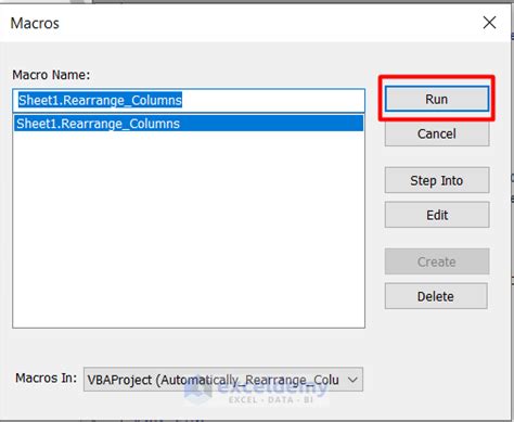 how to automatically rearrange columns in excel 3 easy methods