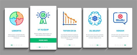 Swot Analysis Strategy Onboarding Elements Icons Set Vector 17351053