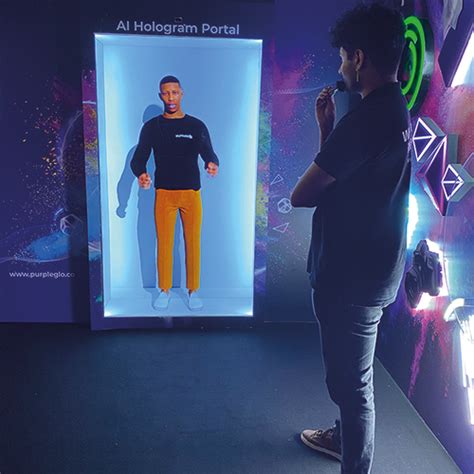 Ai Hologram Futuristic 3d Projection Technology Purpleglo