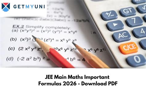 Jee Main Maths Important Formulas 2026 Download Pdf Getmyuni