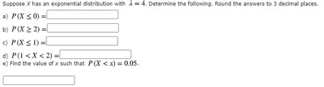 Solved Suppose X Has An Exponential Distribution With A 4