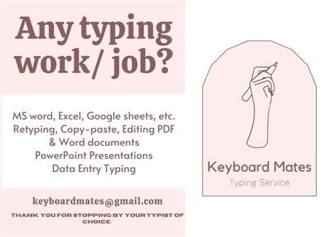 Do Typing Jobs Retyping Copy Paste Data Entry Typing By Keyboardmates Fiverr