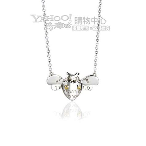 Tiffanyandco 蒂芙尼 幸運蜜蜂鑲18k黃金925純銀項鍊 項鍊 Yahoo奇摩購物中心