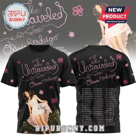 Olivia Rodrigo The Unraveled Tour Black T Shirt Bipubunny Store