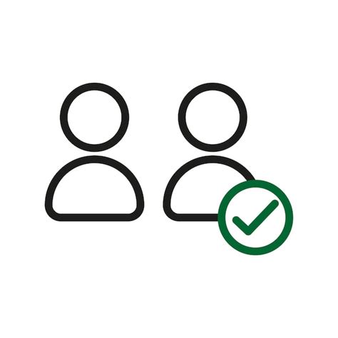 Premium Vector Profile With Checkmark Icon User Account Accepted With A Tick Approved Applied