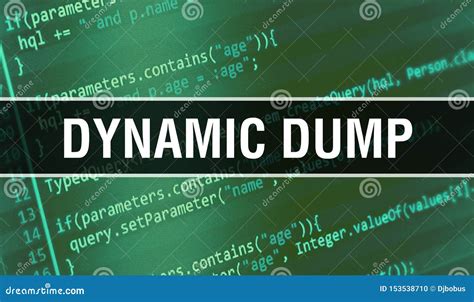 Dynamic Dump Text Written On Programming Code Abstract Technology Background Of Software