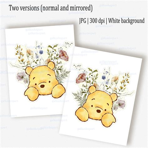 Classic Winnie The Pooh Peeking Bear Clipart Vintage Storybook Pooh