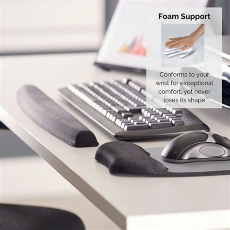 Buy Fellowes Memory Foam Keyboard Wrist Support Black 9178201 From Codex Office Solutions Ireland
