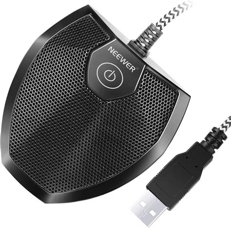 Neewer Driver Free USB Desktop Computer Microphone Touch Mute Button With LED Indicator