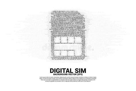 ai from one and zero binary code digit matrix style stock illustration