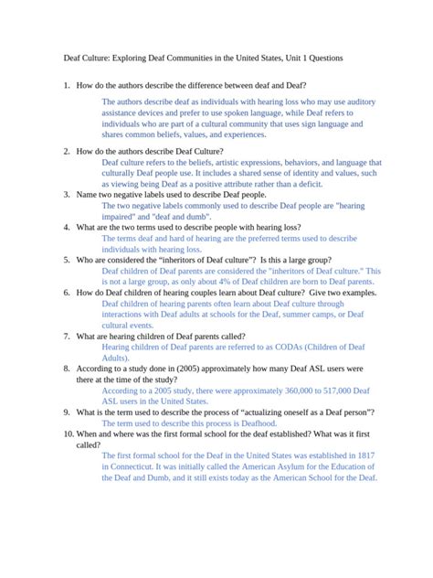 Understanding Deaf Culture Basics Pdf Deafness Hearing Loss