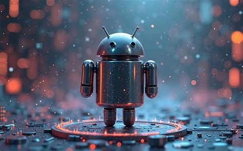 다운로드 안드로이드 로고 하이테크 배경 4k 안드로이드 3d 로봇 회색 배경 안드로이드 엠블럼 안드로이드 3d 로고 창의적인 배경 기계적 인조 인간 바탕 화면