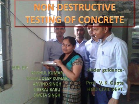 Ndt Non Destructive Testing Of Concrete Structure Anshul Pptx