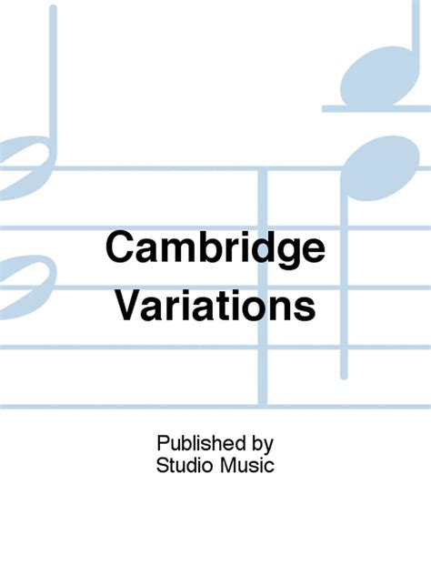 Cambridge Variations Concert Band Sheet Music Sheet Music Plus
