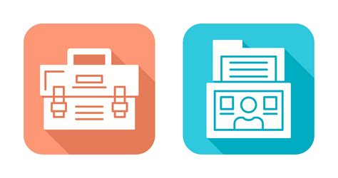 Briefcase And Folder Icon Vector Art At Vecteezy