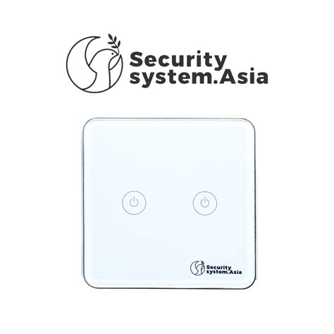 Smart Home Zigbee Wireless Touch 2Gang Switch Security System Asia